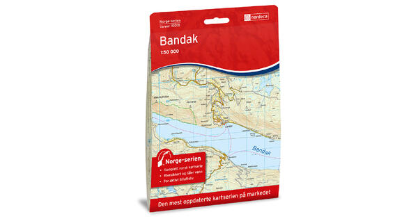 Bandak Nordeca Norge 1:50 000 10018 - DNTbutikken