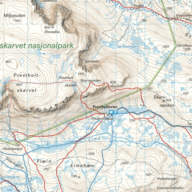 Geilo Gol Calazo Turkart 1:50 000 - DNTbutikken