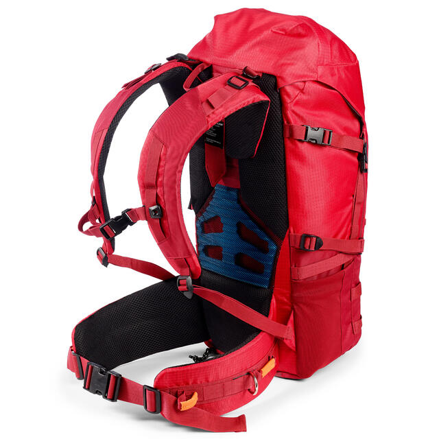 Tursekk med pulkfeste Fjellpulken Harness Pack 35 liter Red - DNTbutikken