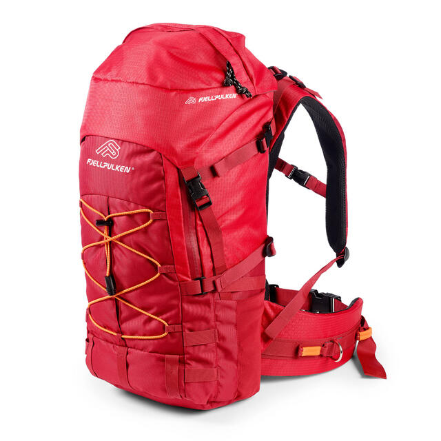 Tursekk med pulkfeste Fjellpulken Harness Pack 35 liter Red - DNTbutikken